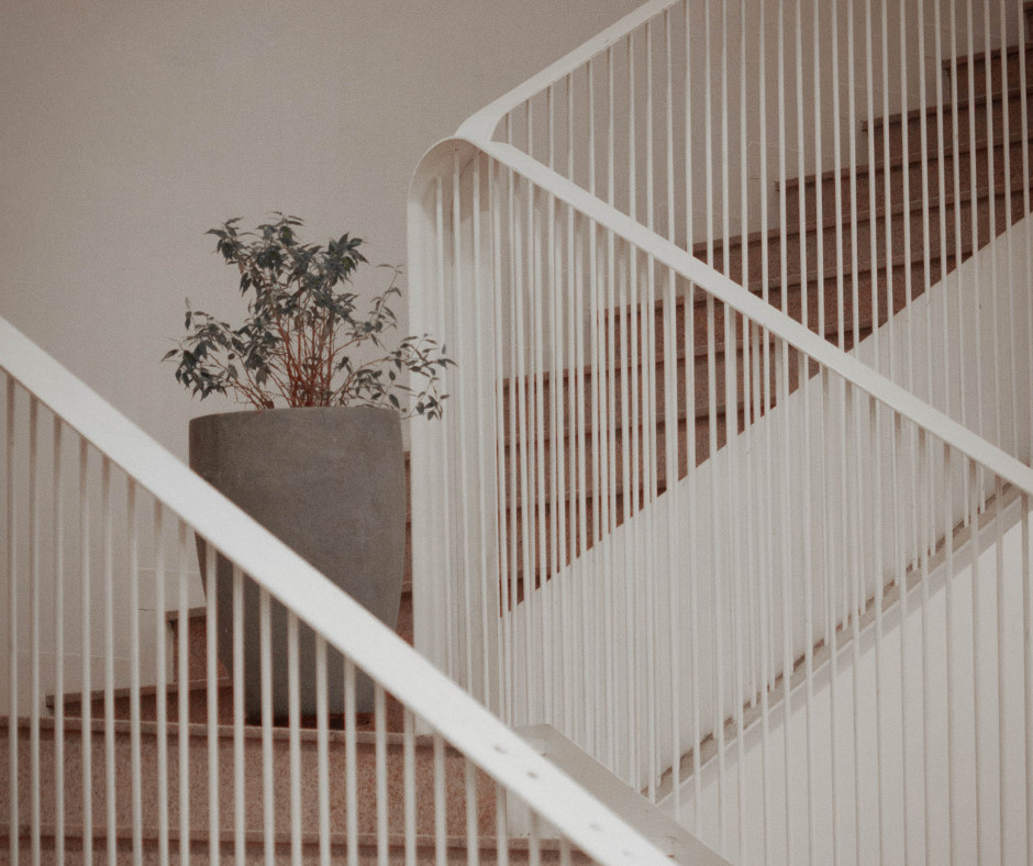 White Handrail For Stairs Modern White Staircase With Black Handrails