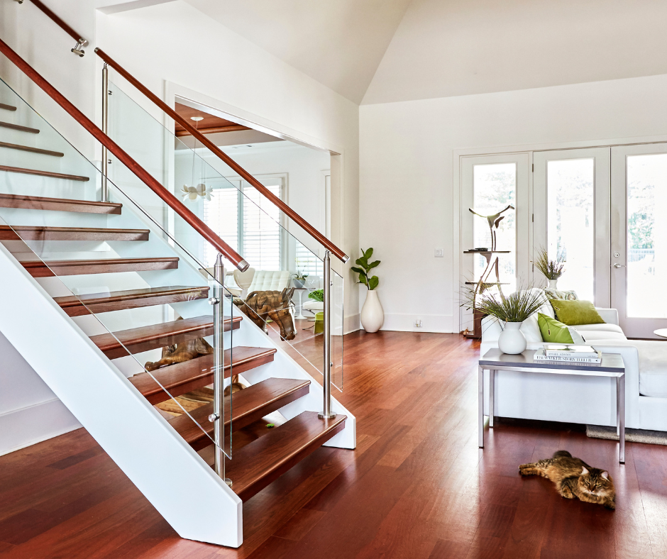 Modern Wood Staircase Railing